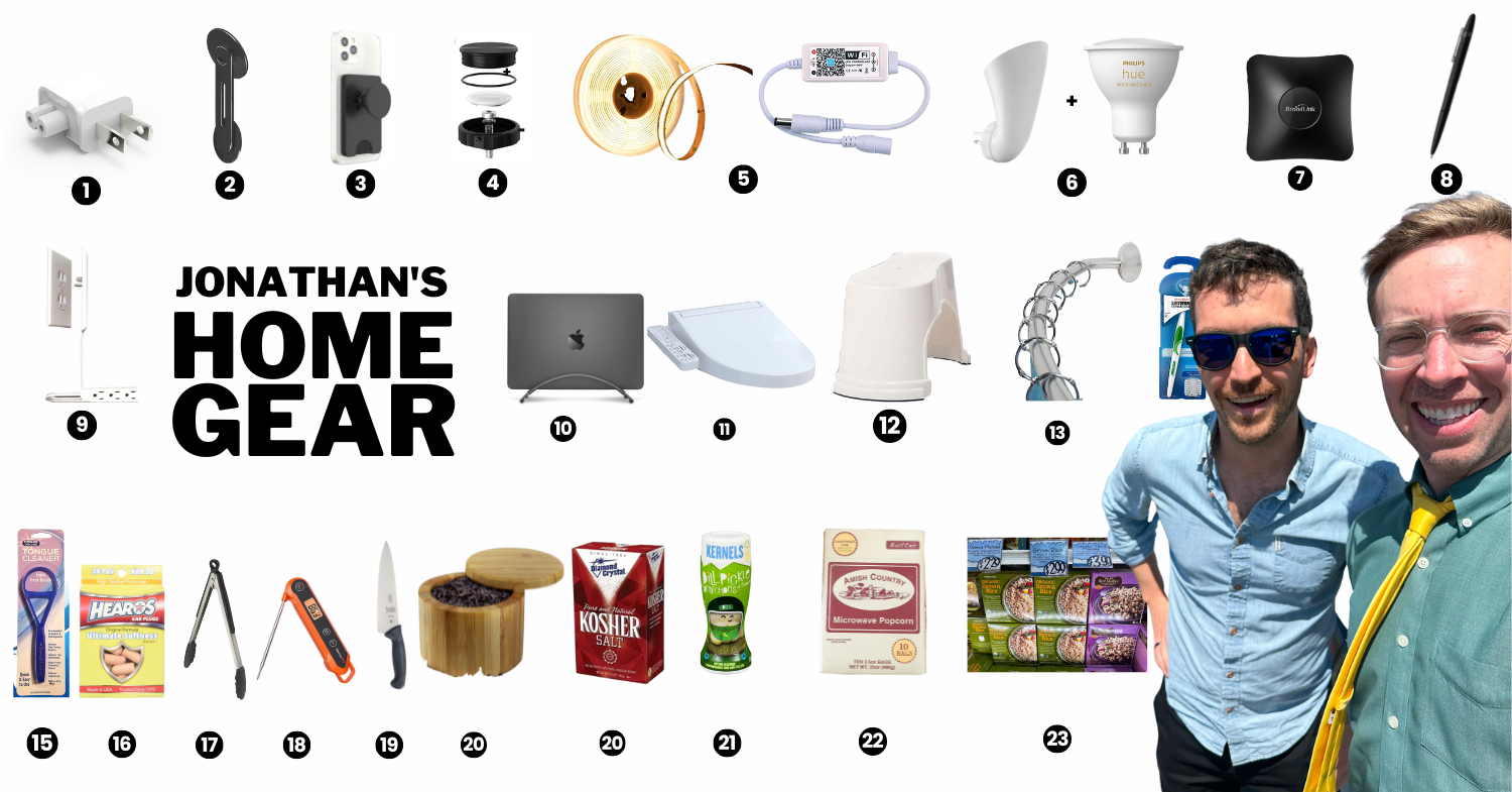 Jonathan's Home Gear List 2023